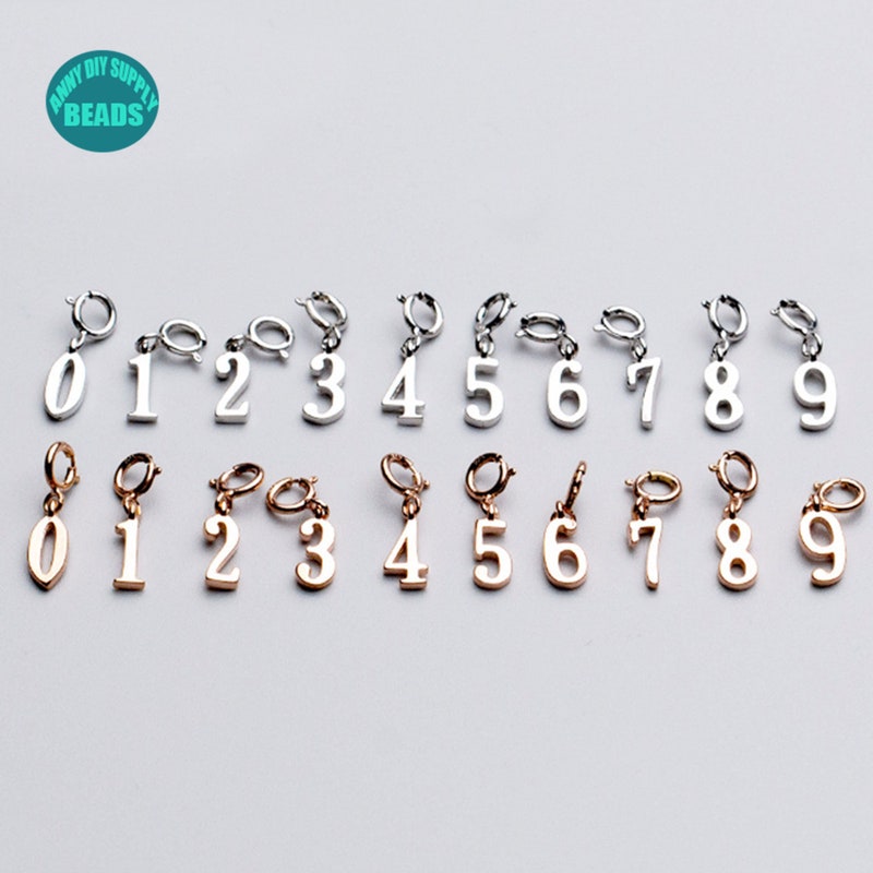 Number Charms - Etsy