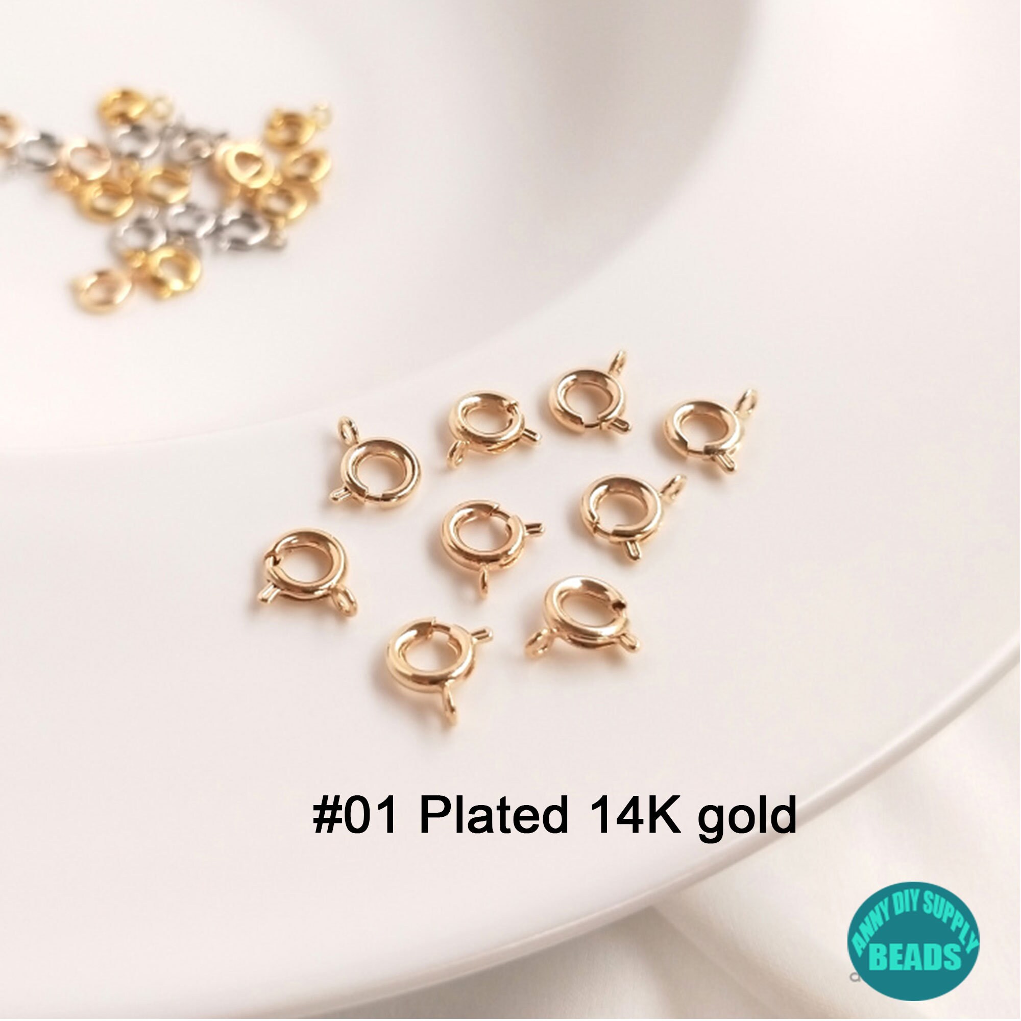 5/10/20/50PCS Gold Plated Brass Spring Ring | Etsy