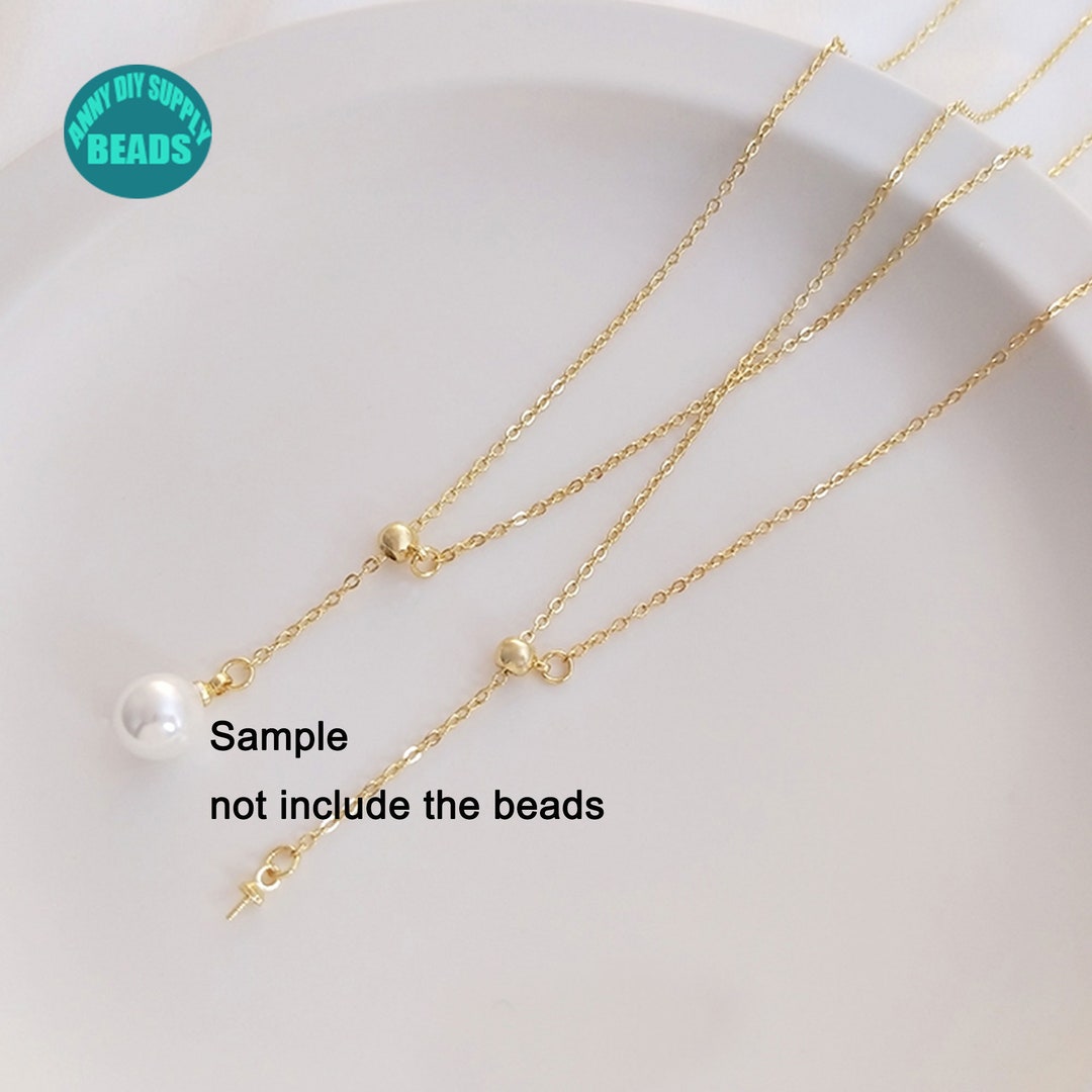 14K Real Gold Plated Necklace Chain With Bail,adjustable Necklace Chain ...