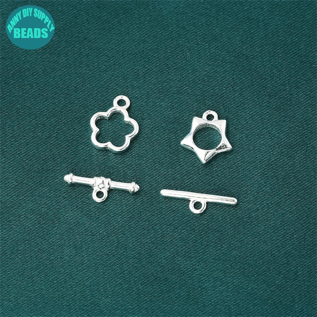 S925 Sterling Silver Toggle Clasp,star Clasp,flower Toggle Clasp,pearl ...