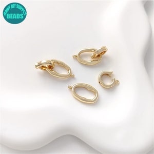 27x13mm Big 14K Gold Plated Brass Buckle Clasp,jewelry Making Supply ...