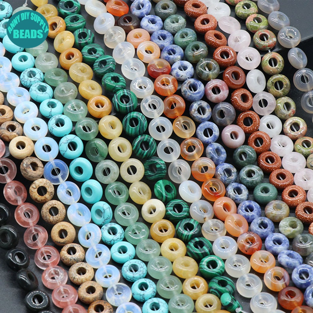 10*5mm Natural Gemstone Beads,gemstone Donut Beads,earring Pendant ...