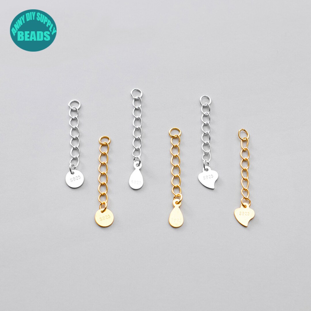S925 Sterling Silver Extension Chain ,necklace Extender,chain Extender ...
