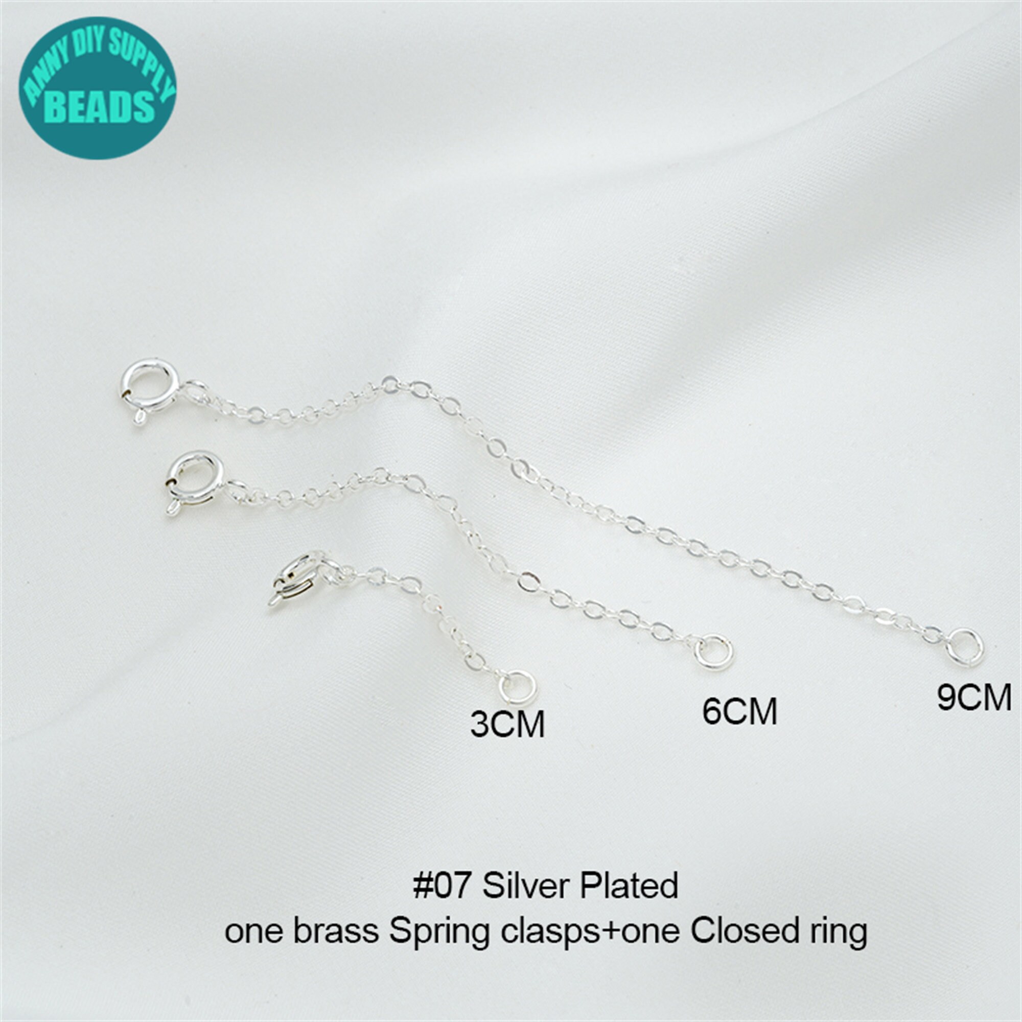 3/6/9CM Gold Plated Brass Cable Chain Connector With Chain With 2 ...