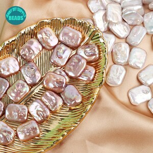 Rectangle Fresh Water Pearl Beadsnatural Pearlsrectangle - Etsy