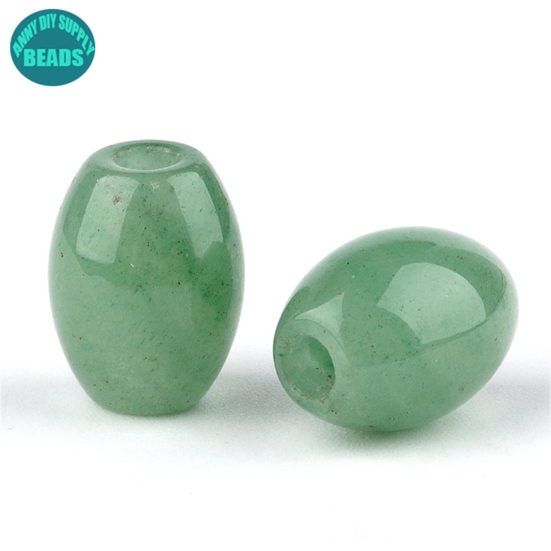 18x13mm Natural Stone Barrel Beads, 4mm Large Hole Mixed Gemstone Oval ...