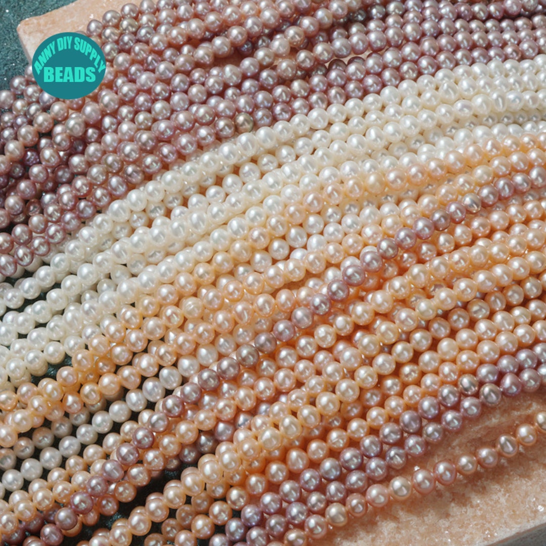 5mm Good Luster Freshwater Pearl Beads,natural Pearl Beads,egg Shape ...