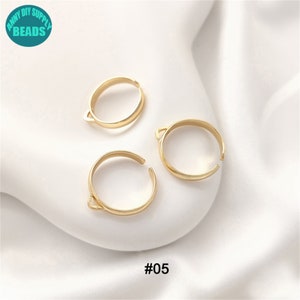 14K Gold Plated Brass Rings,finger Ring Support,ring Support With Peg ...