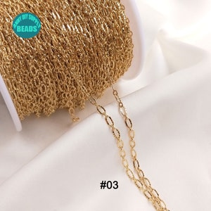14K Gold Plating Chain,necklace Chain,14k Gold Plated Chain,cable Chain ...