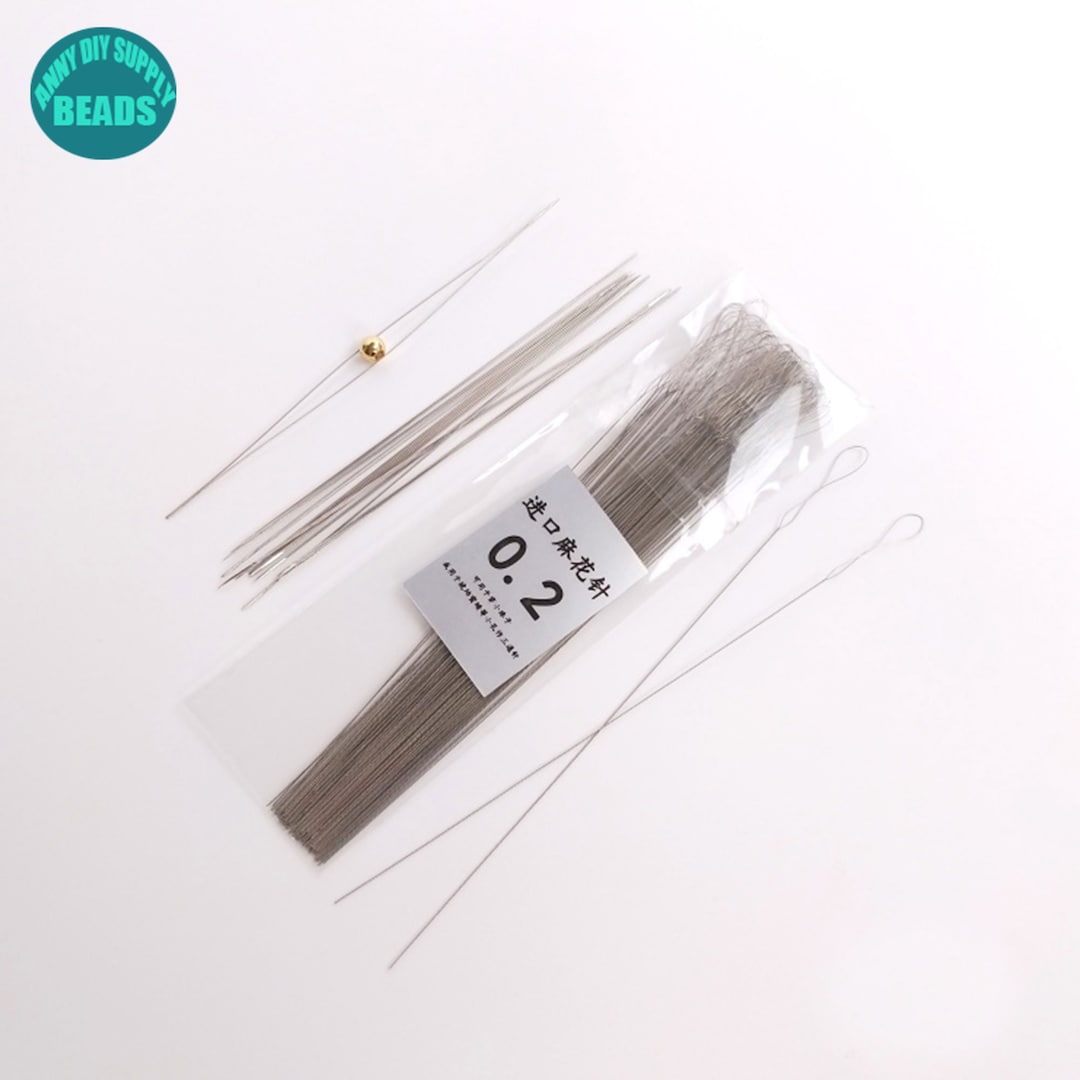 Steel Beading Needle for Small Hole,0.15/0.2mm Needle,beading Needle - Etsy