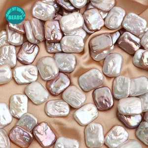 Rectangle Fresh Water Pearl Beadsnatural Pearlsrectangle - Etsy
