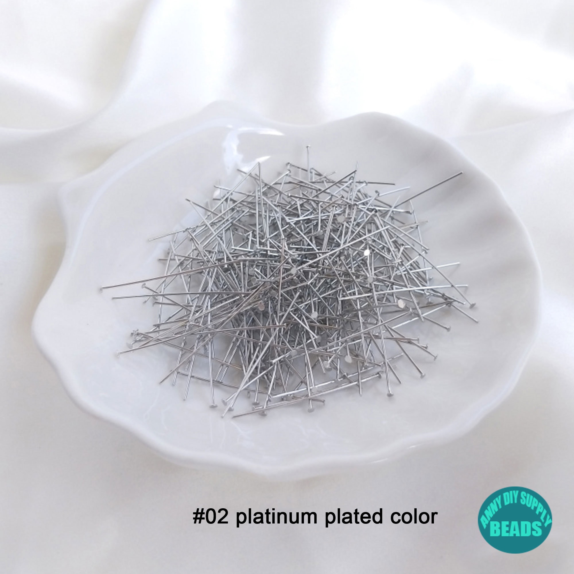 100PCS Gold Plated Brass Flat Pinssilver Plated Flat Pins | Etsy