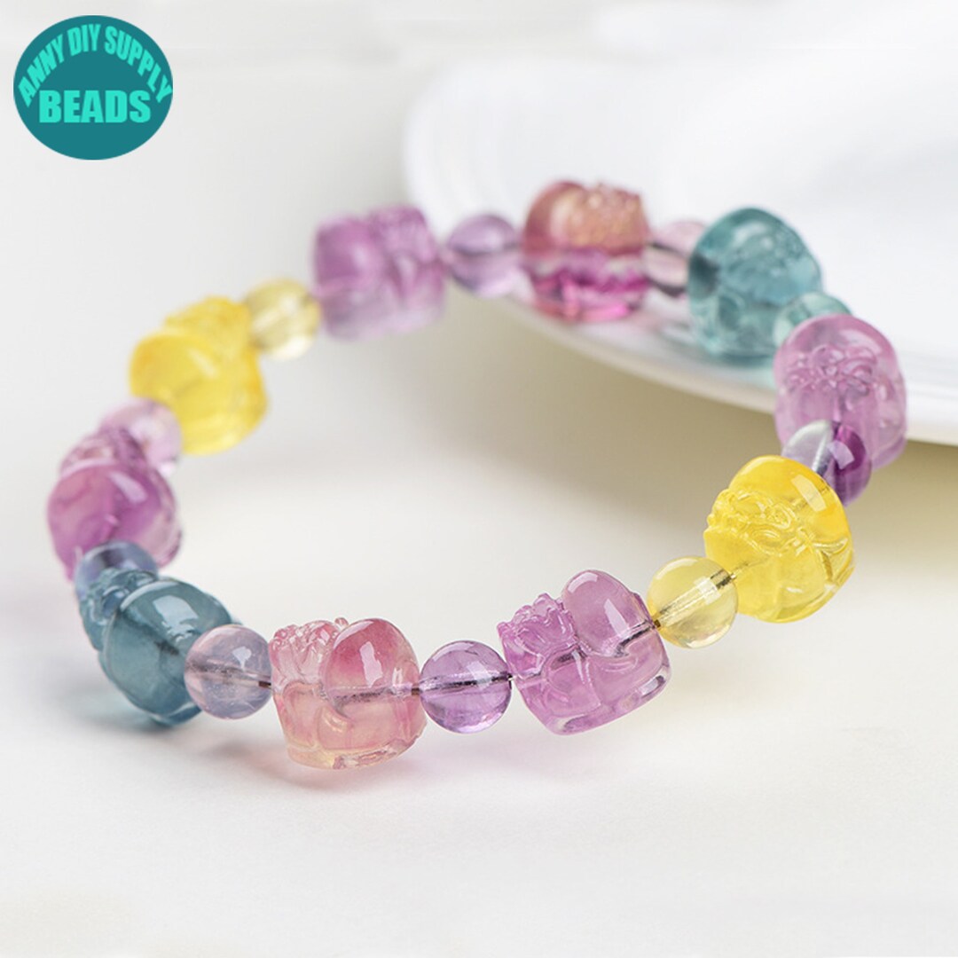 11x12mm Natural Fluorite Pixiu Bracelet,pixiu Beads,gemstone Pixiu ...