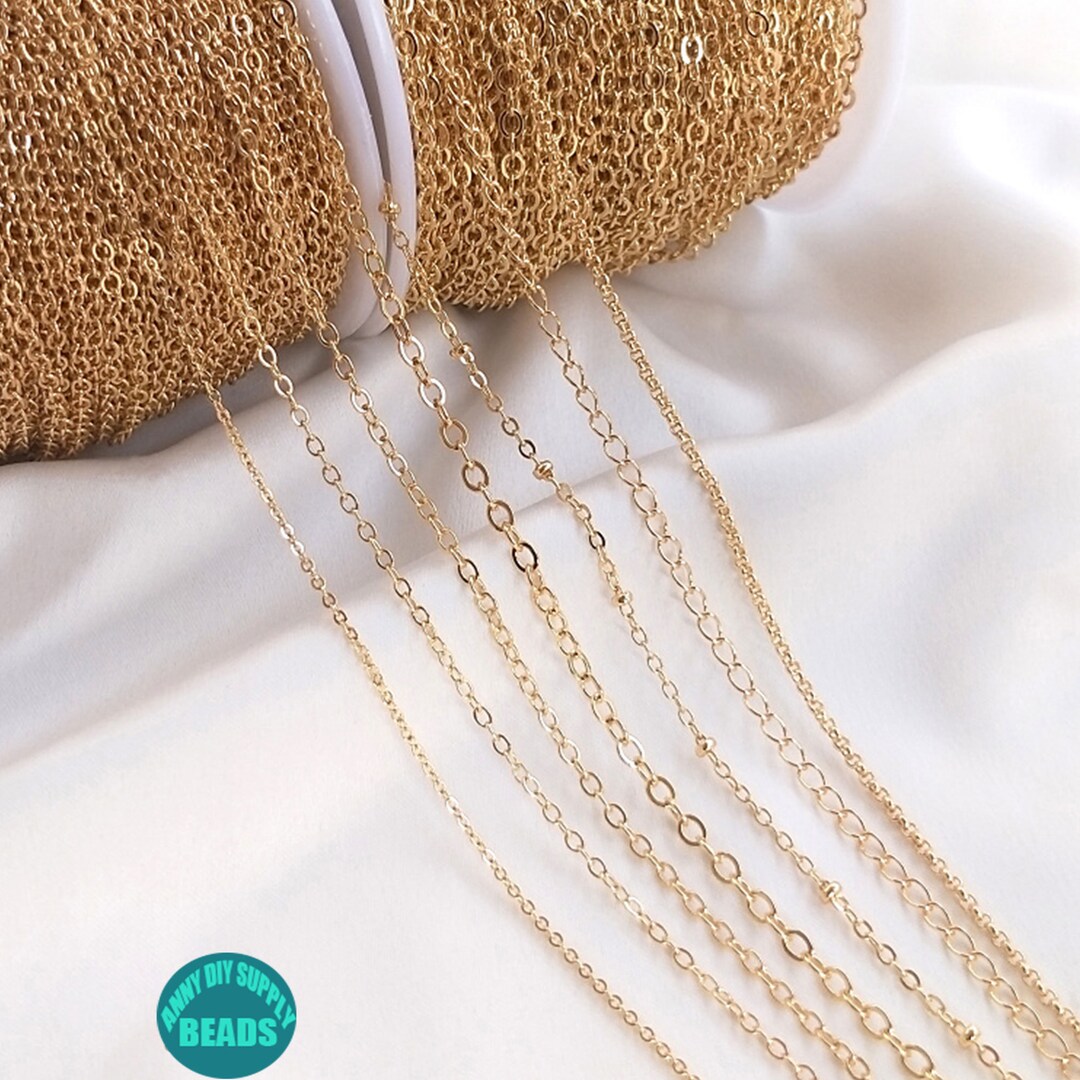 14K Gold Plating Chain,necklace Chain,cross Chain,o Shaper Chain ...