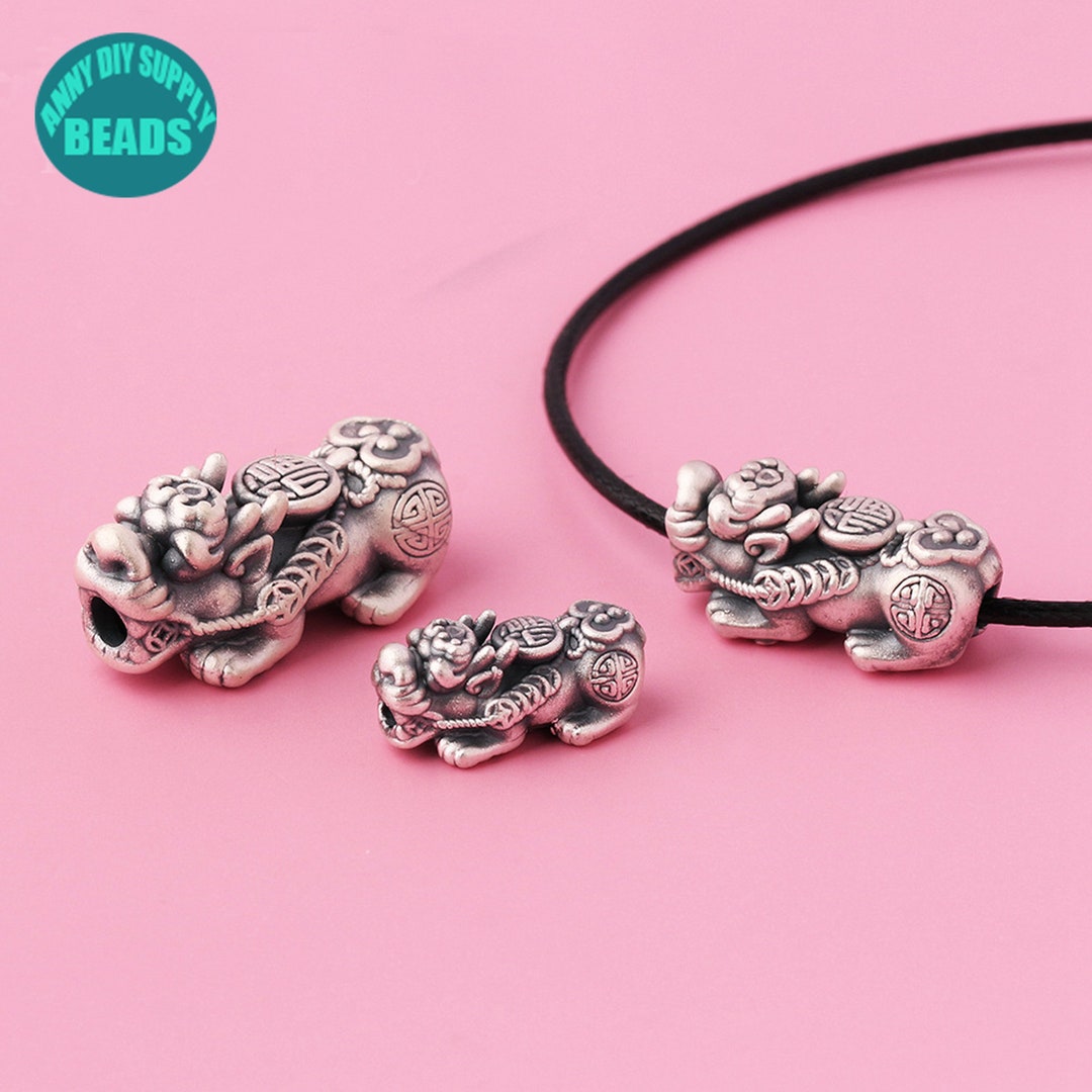 S999 3D Hard Silver Chinese Traditional Pixiu Beads,focal Beads,pixiu ...