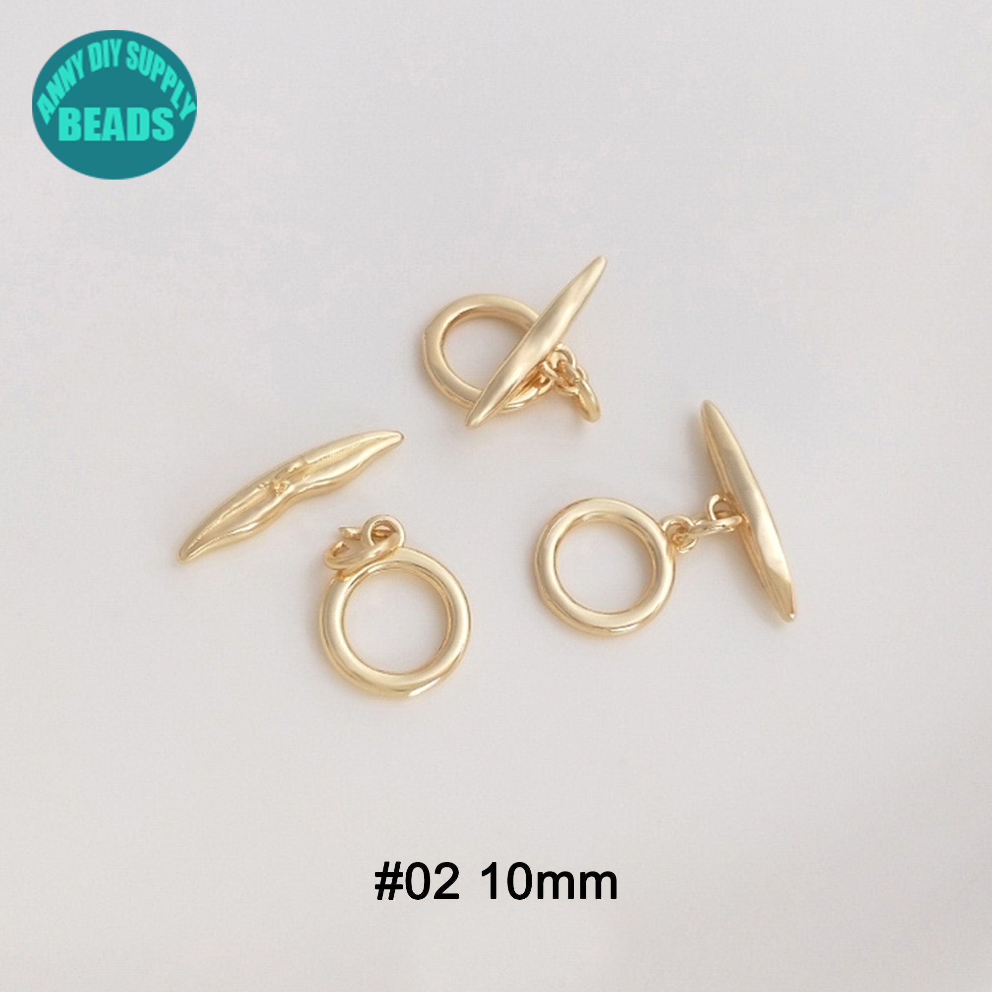 14k Gold Plated Toggle Clasp,jewelry Clasp,ot Clasp,tiny Toggle Clasp ...