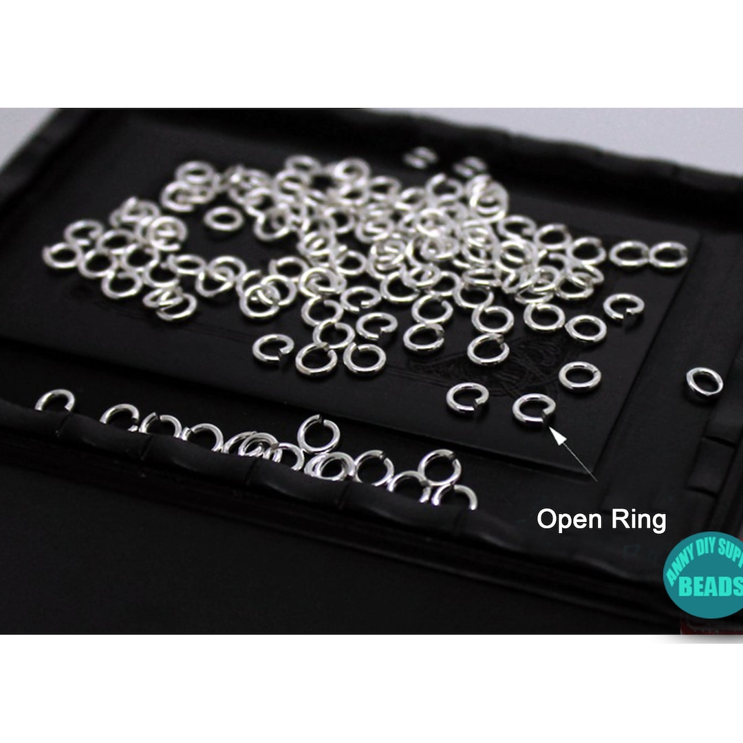 50PCS 100PCS S925 Sterling Silver Open Rings,silver Jump Rings,small ...