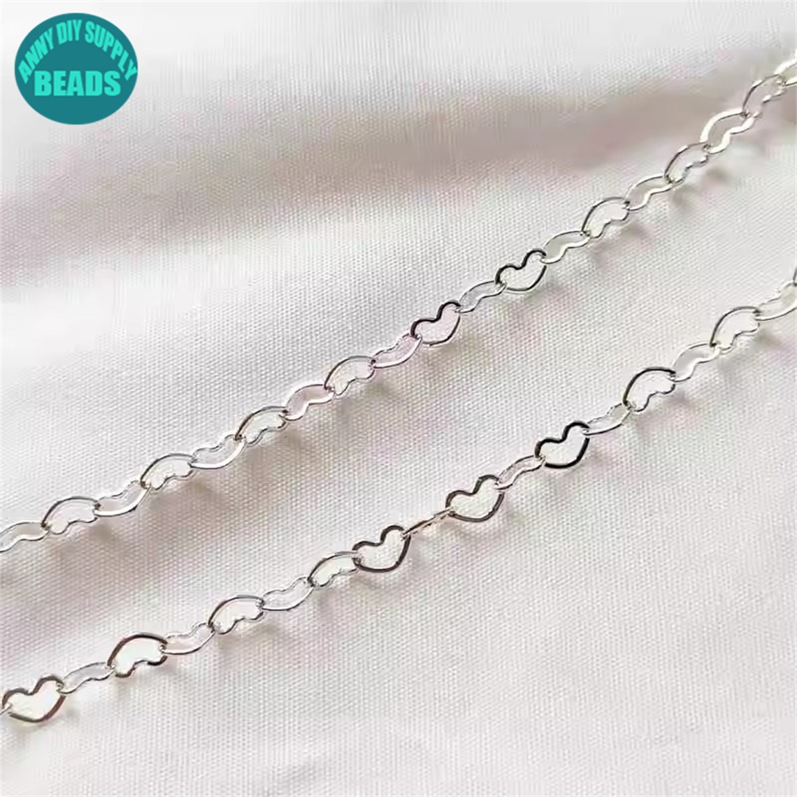 14K Gold Plated Heart Chain,heart Necklace Chain,bracelet Chain - Etsy