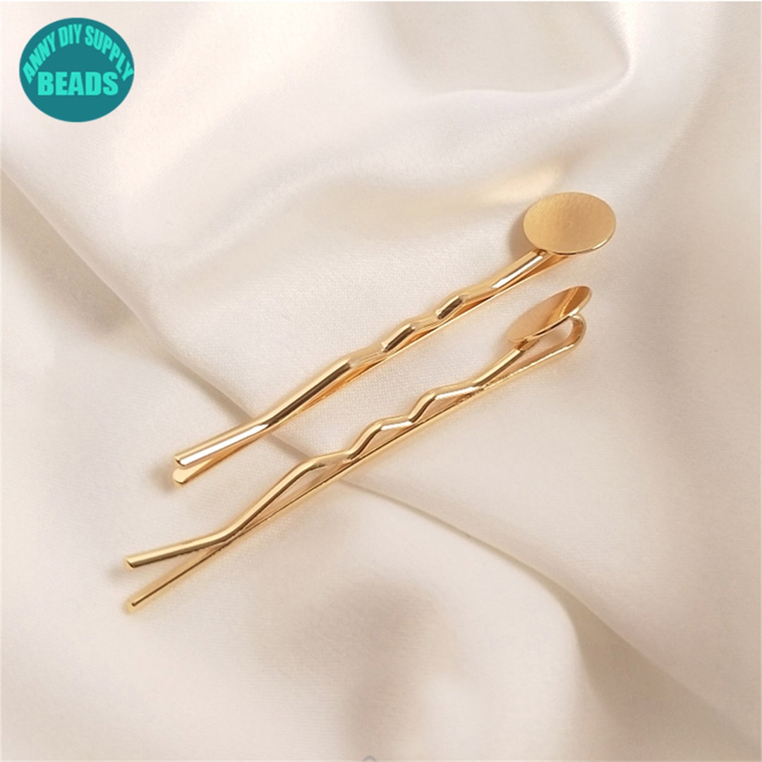 14K Real Gold Plated Hair Pin Support,hair Pin Supply,hair Pin ...