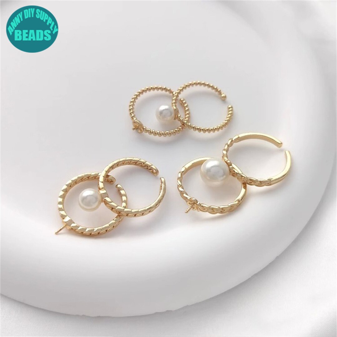 14K Real Gold Plated Brass Rings,ring Support,ring Support With Peg ...