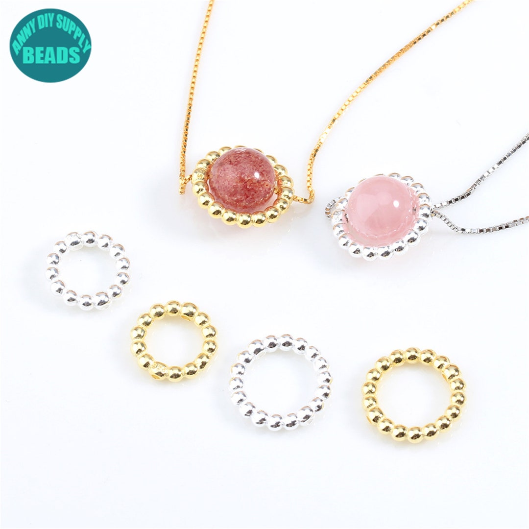 S925 Sterling Silver Bead Frame,sterling Silver Bead Findings,sterling ...