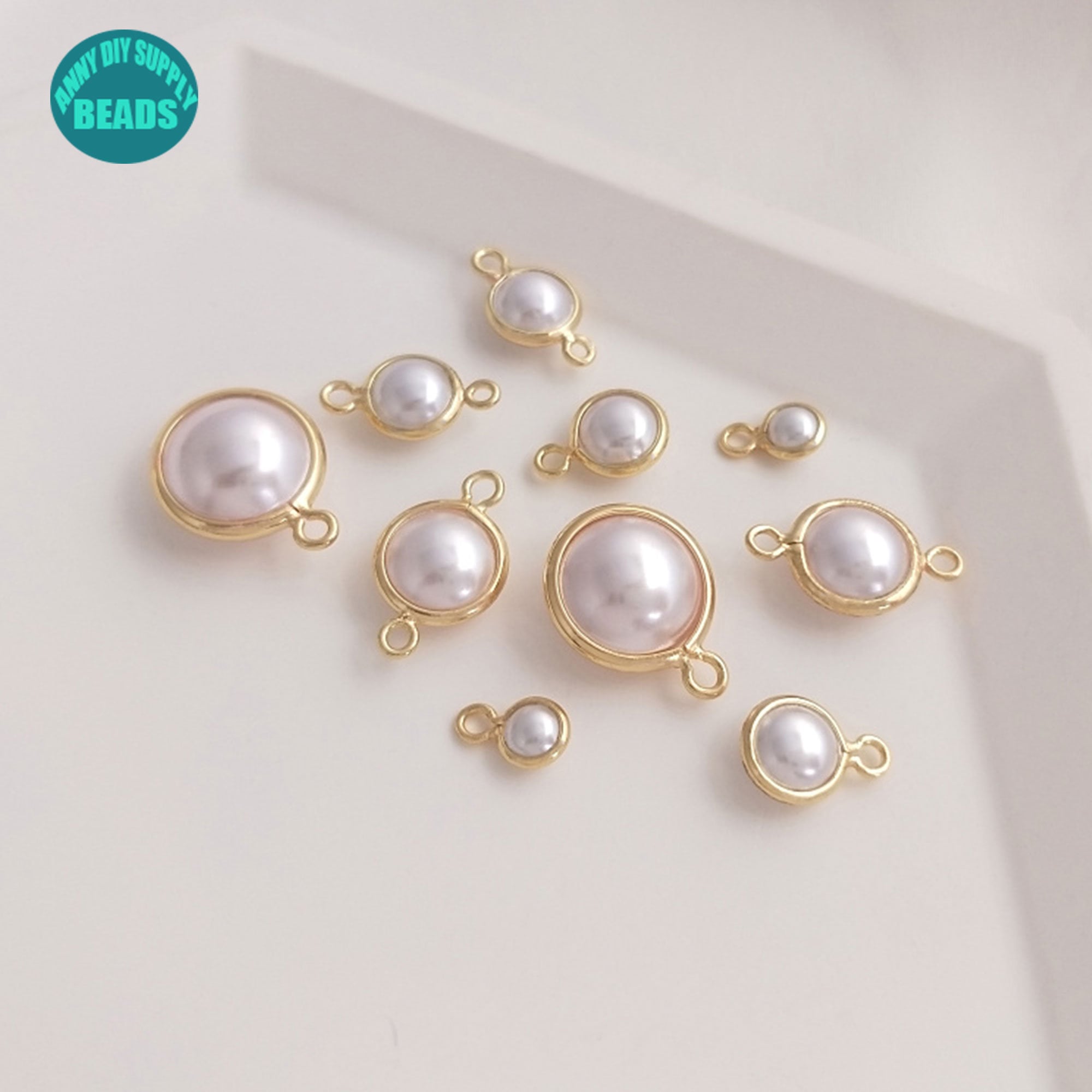 14K Gold Plated MOP Pearl Pendantmop Pearl Connector4mm MOP - Etsy