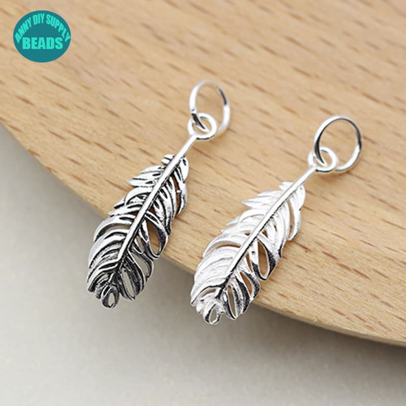 Feather Charm - Etsy