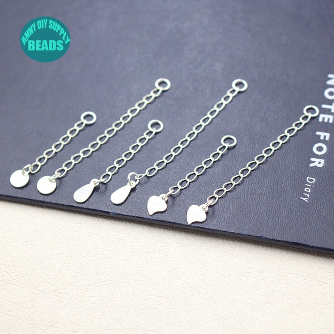 5/10/20pcs S925 Sterling Silver Extension Chain Findings,pendant ...