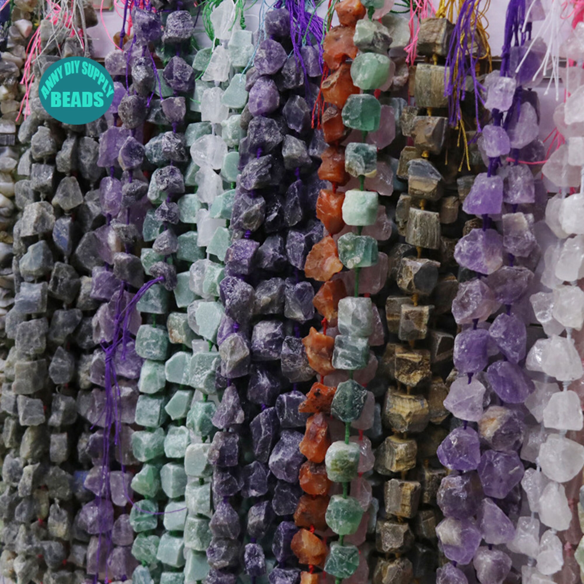 Natural Raw Rough Gemstone Beads,rock Crystal Raw Nuggets Beads ...