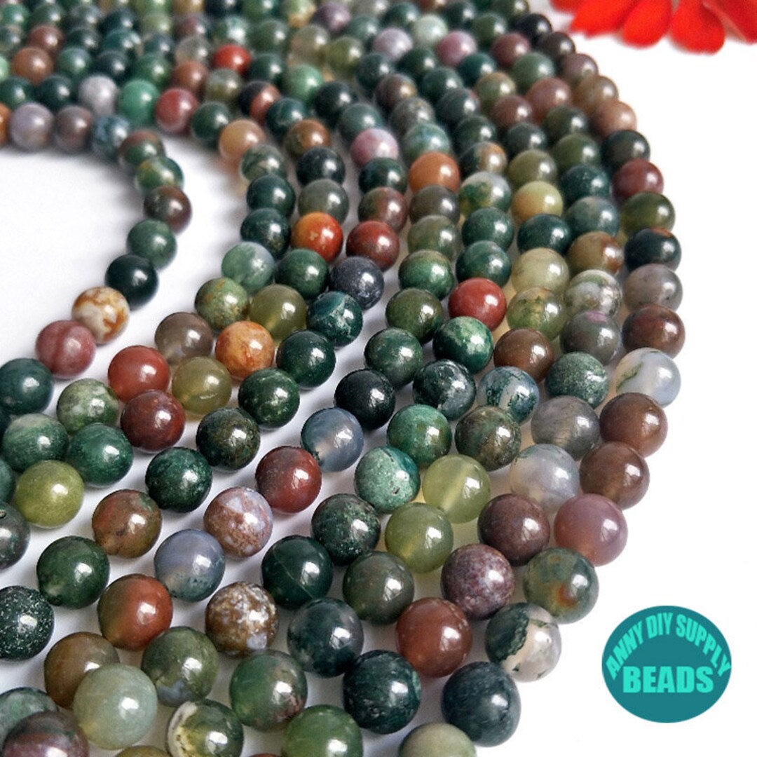 Natural Indian Agate Beads,natural Stone Beads,mixed Color Agate Beads ...