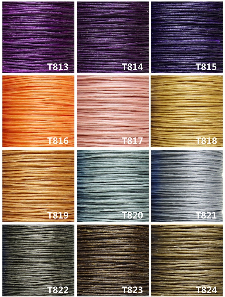 0.8mm 63 Colors Thailand Macrame Waxed Cordsmooth Water Proof | Etsy