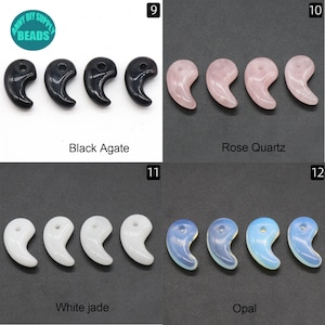 16x30mm Magatama Gemstone Pendant,comma Pendant,gemstone Necklace ...