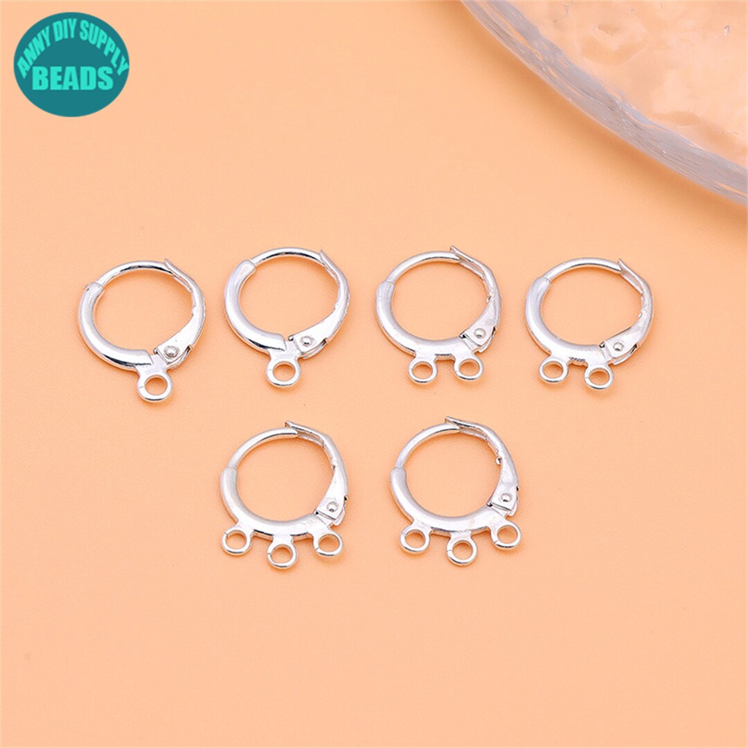 S925 Sterling Silver Lever Back Earring Hoops: Earring Supply - Etsy