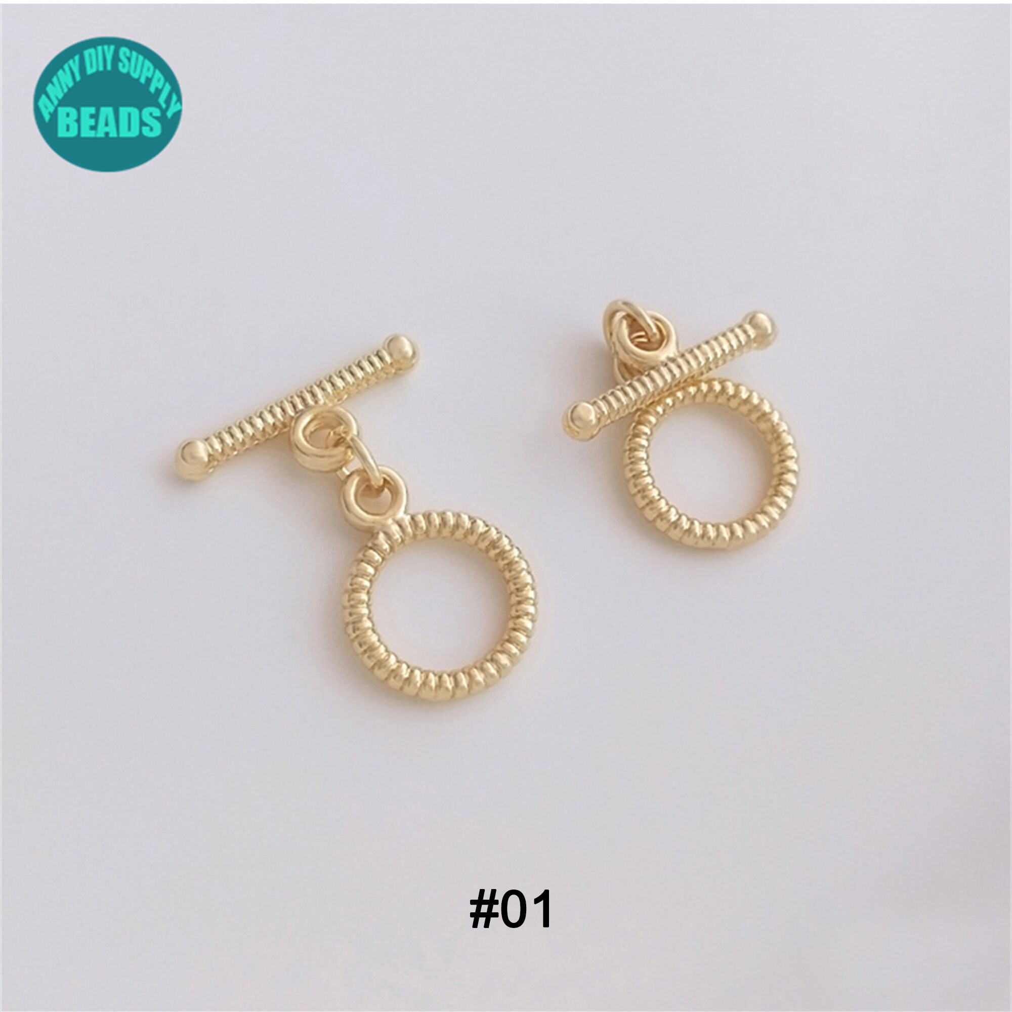 14k Gold Plated Toggle Clasp,jewelry Clasp,ot Clasp,tiny Toggle Clasp ...