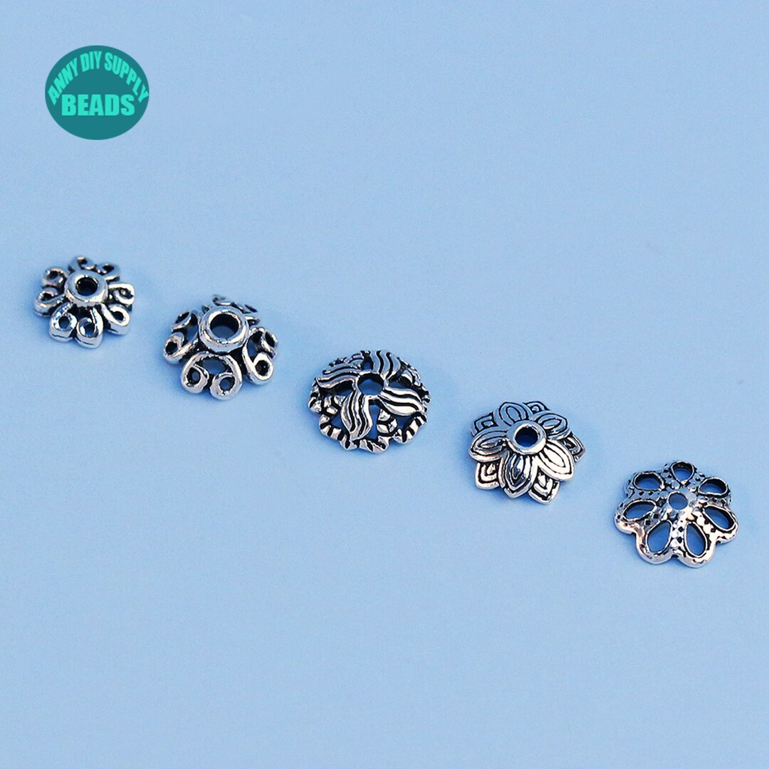 5-6mm 10PCS S925 Solid Sterling Silver Bead Caps,bead Caps - Etsy