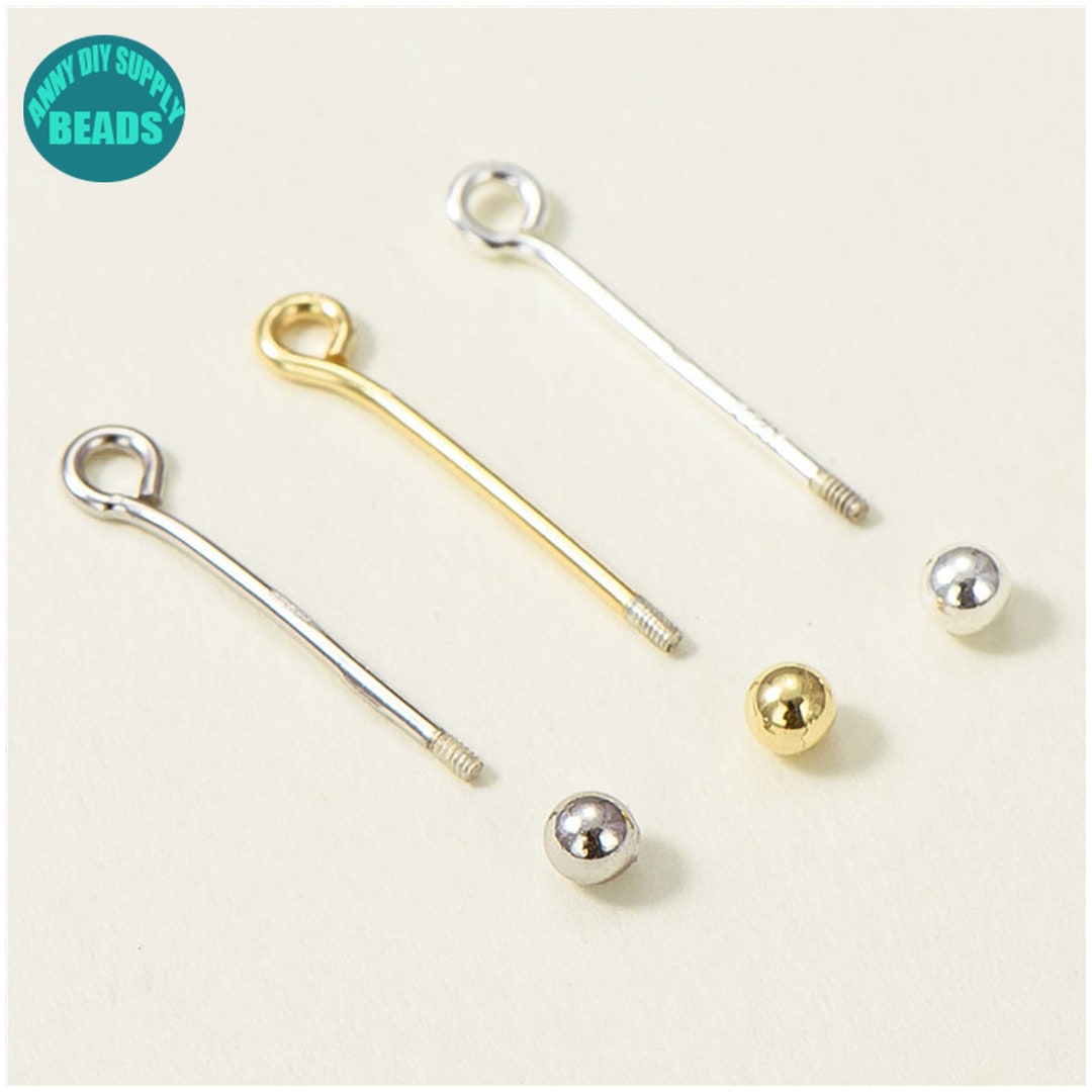 S925 Sterling Silver Bead Bails With Screw: Bead Holder - Etsy