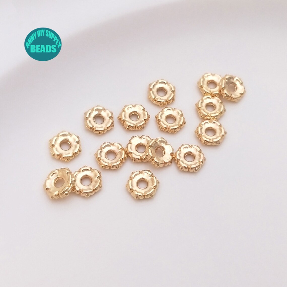 5mm 10/50/100pcs 14K Gold Plated Rondelle Beadsgold Plated - Etsy