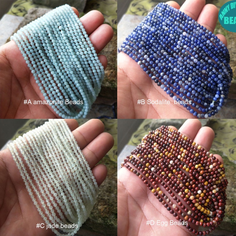 3mm Small Size Round Gemstone Beads,jade Beads,sodalite Beads,quartz ...