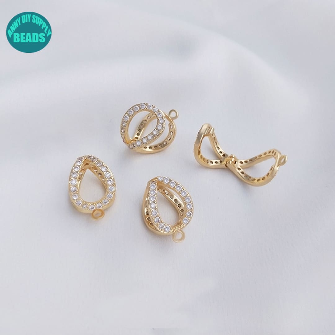 14K Gold Plated Brass Pinch Holder,ball Beads Holder,ball Pinch Holder ...