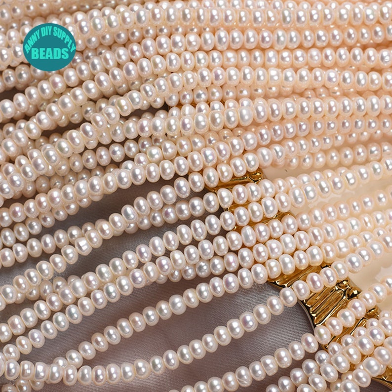 6mm Freshwater Pearl Beads,natural Pearl Beads,natural Button Pearl ...