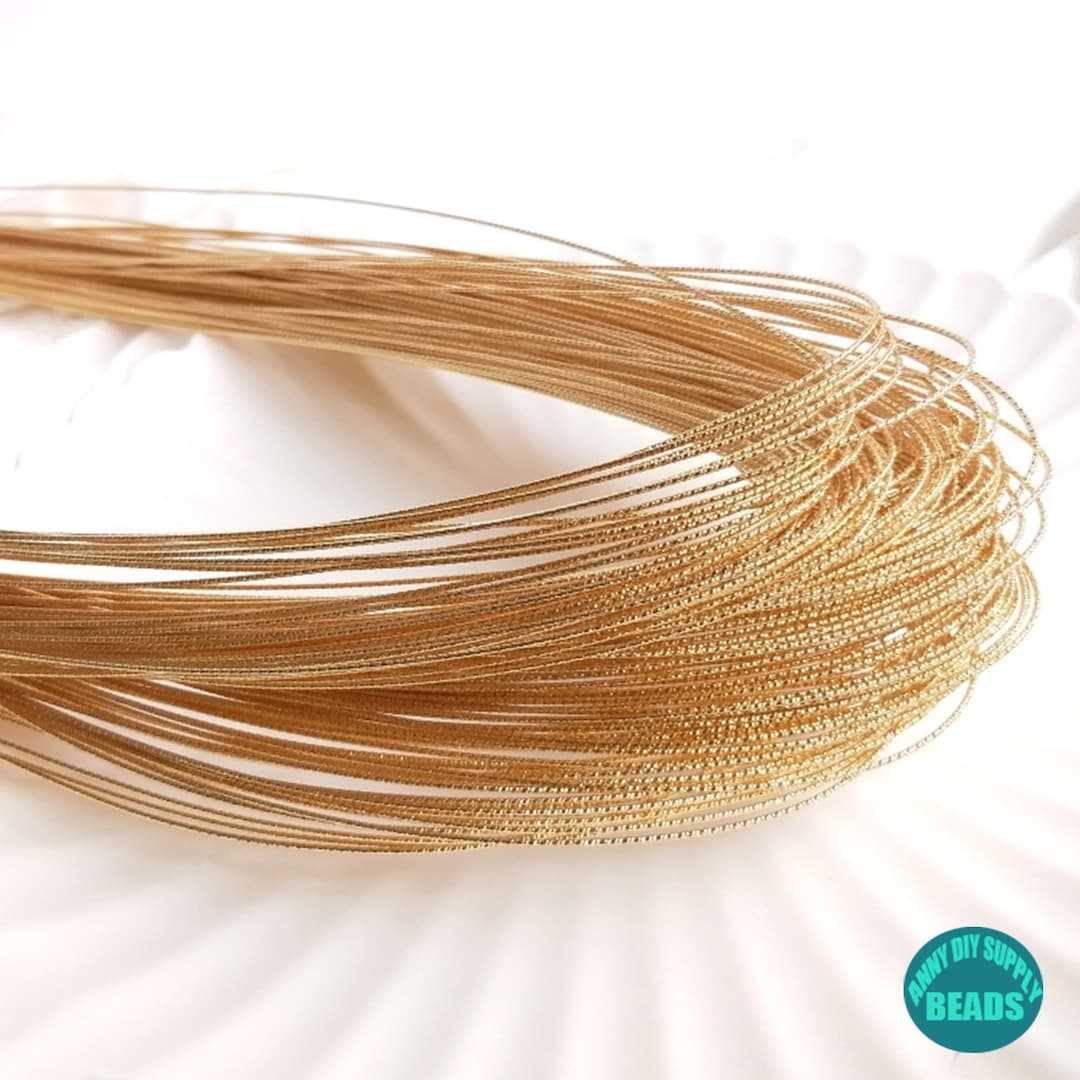 1/5/10 Meters 14K Real Gold Plated Brass Jewerly Wire,0.7/0.8/1.0/1.2mm ...