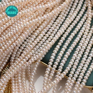 6mm Freshwater Pearl Beads,natural Pearl Beads,natural Button Pearl ...