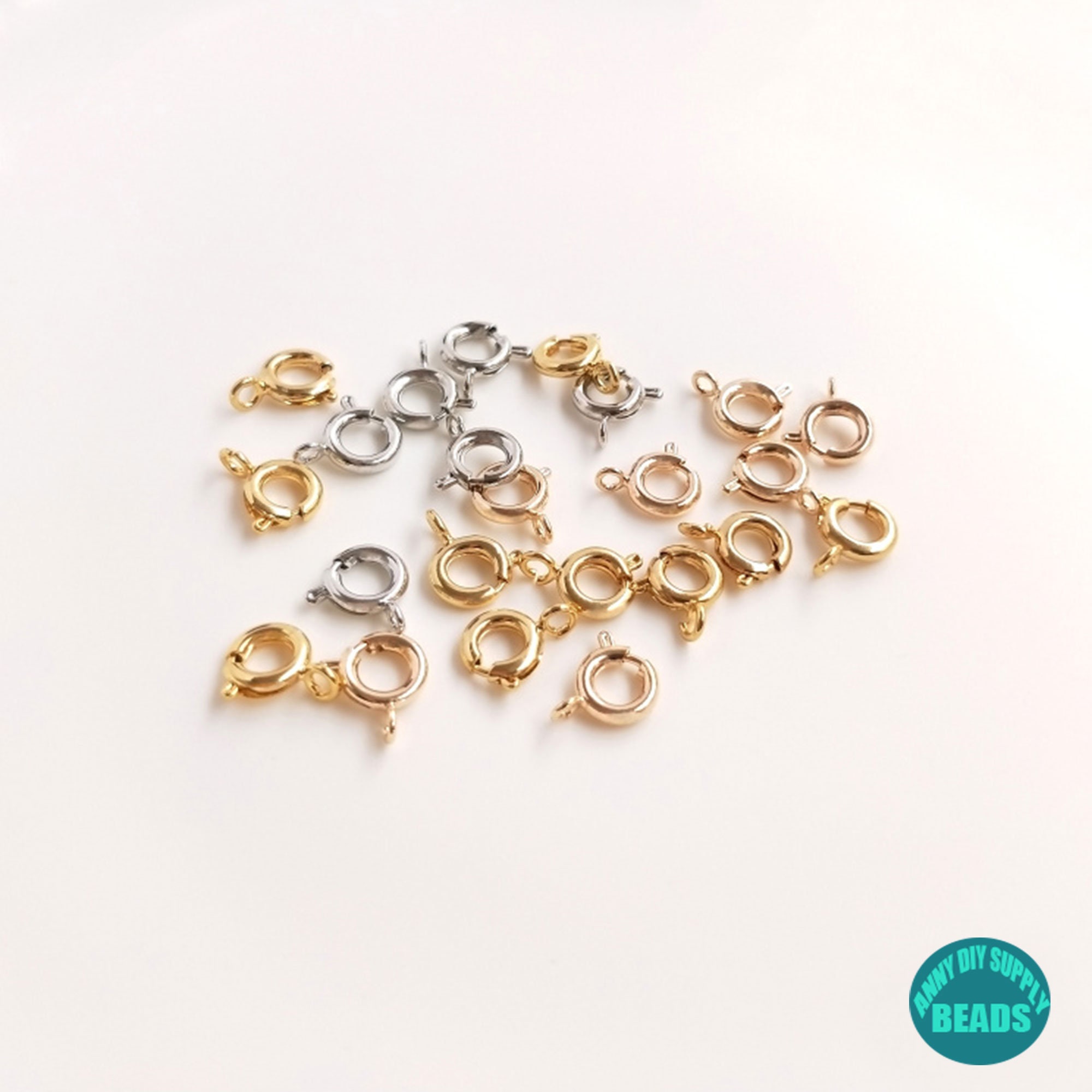 5/10/20/50PCS Gold Plated Brass Spring Ring | Etsy