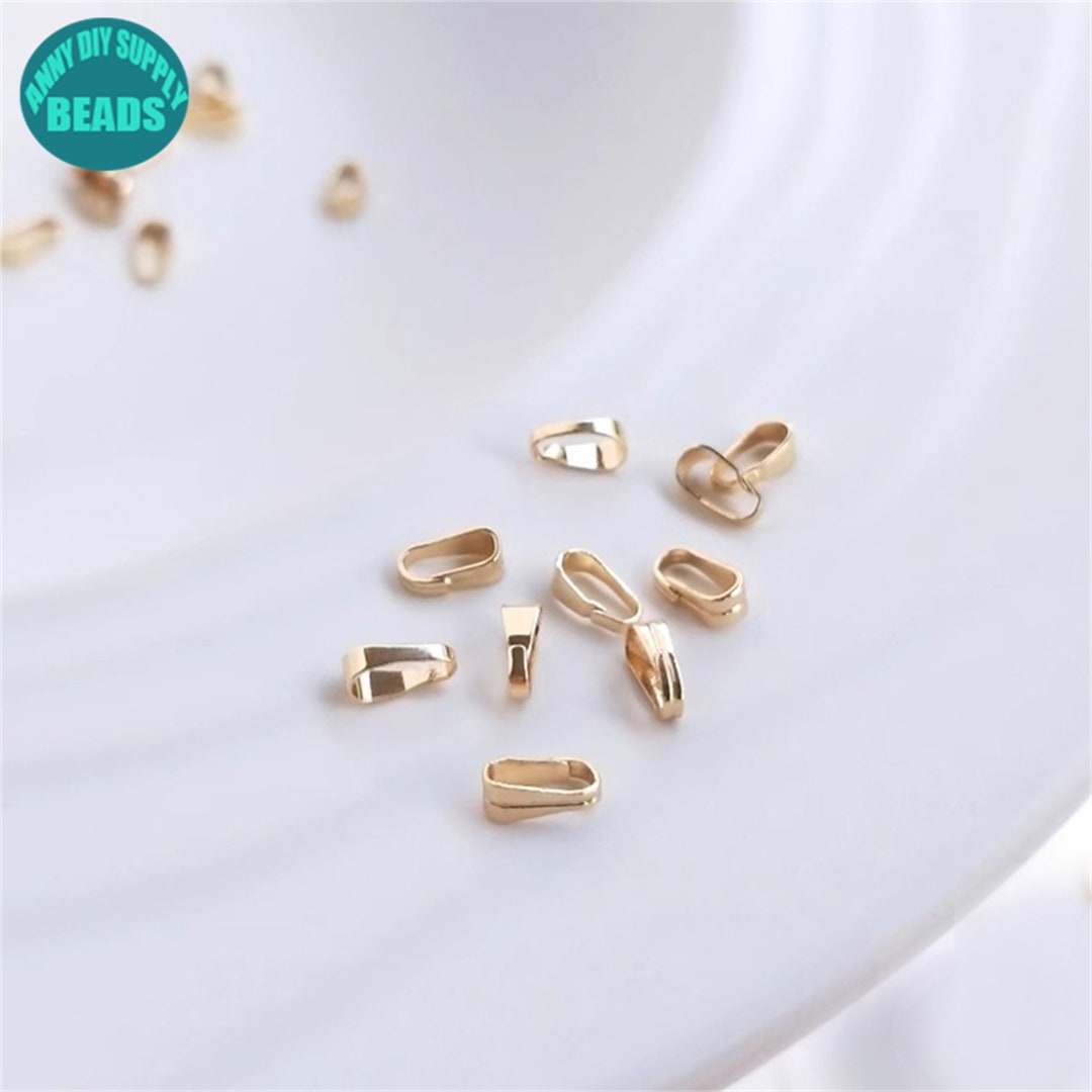 14K Gold Plated Brass Pinch Bails,pendant Bails,pinch Bails,pendant ...