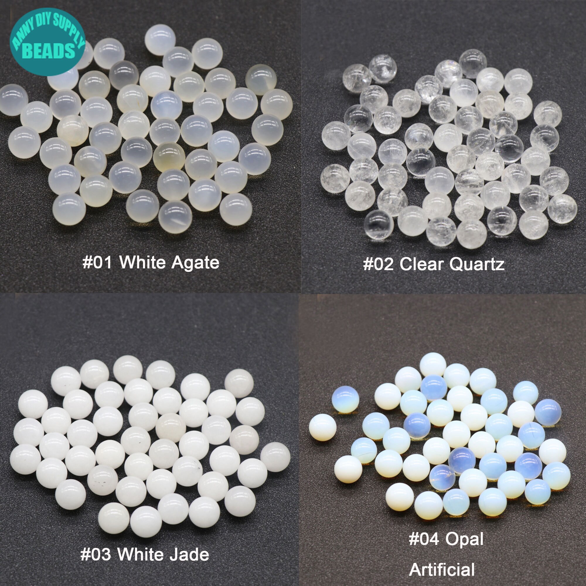 10mm No Hole Natural Gemstone Beads,no Hole Beads,no Hole Gemstone ...