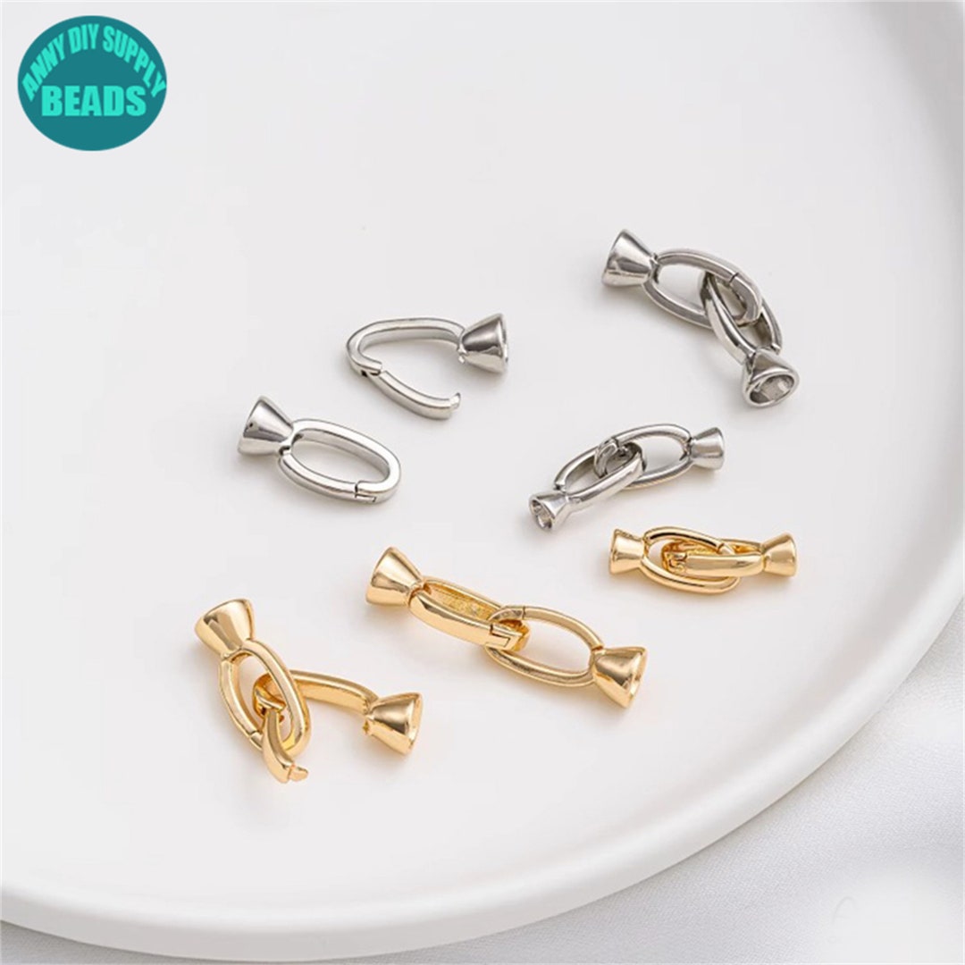 14K Gold Plated Brass Buckle Clasp,jewelry Making Supply,14k Gold ...