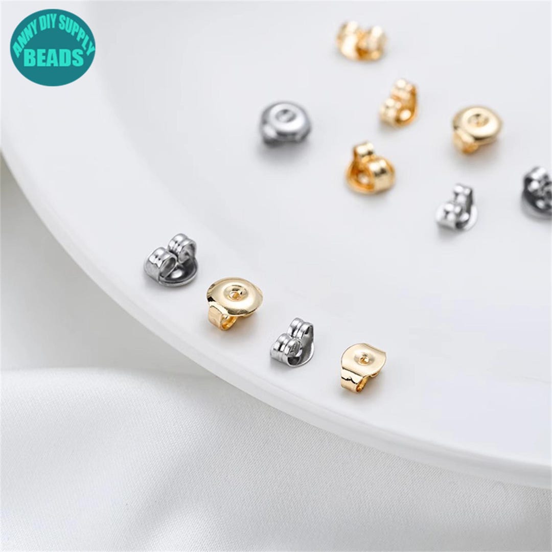 Stainless Steel Earring Back Stoppers,earring Nuts,earring Making ...