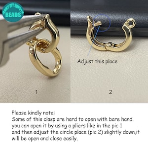 27x13mm Big 14K Gold Plated Brass Buckle Clasp,jewelry Making Supply ...
