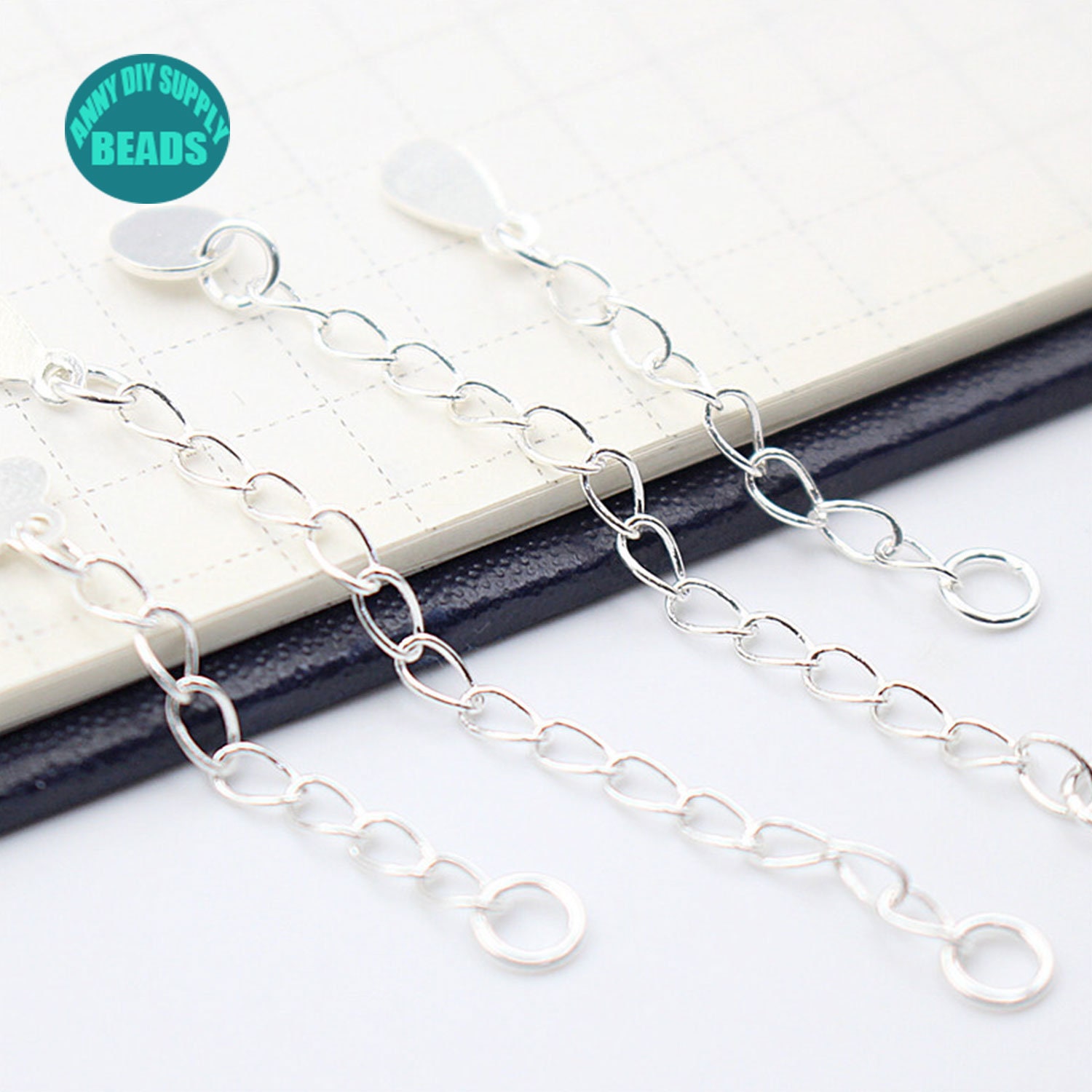 5/10/20pcs S925 Sterling Silver Extension Chain Findings,pendant ...