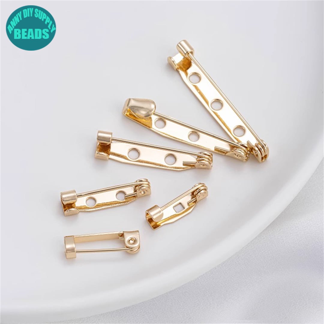 14K Real Gold Plated Brooch Supply,brooch Support,handmade Brooch ...